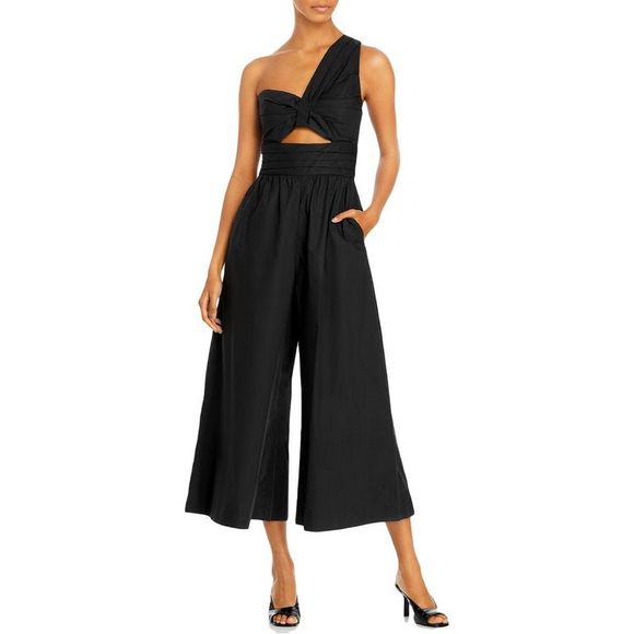 A.L.C. | Pants & Jumpsuits | Alc Womens Black One Shoulder Wide Leg ...
